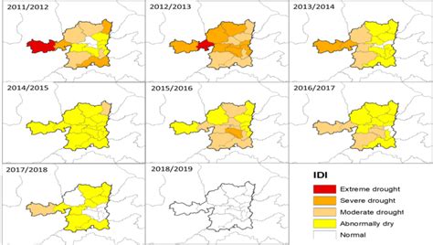 25 Integrated Drought Index Idi Calculated To The 2011 2018 Download Scientific Diagram