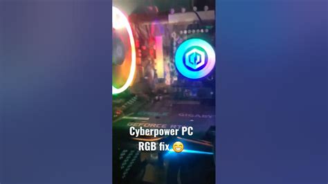 How To Fix Rgb Lighting In Your Cyberpower Pc Youtube