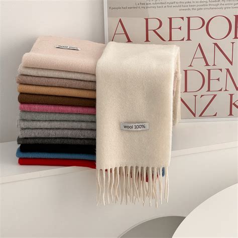 울100고급선물추천 프리미엄 울 무지 컬러 커플 겨울 태슬 머플러 목도리 13color