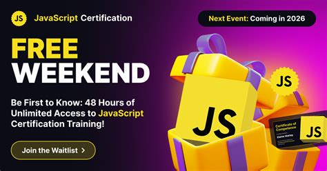 Certificatesdev Free Weekend Free Access To Javascript Mid Level Developer Certification Training