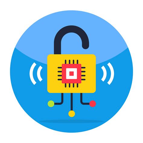 Nodes With Padlock Icon Of Digital Lock 9170441 Vector Art At Vecteezy