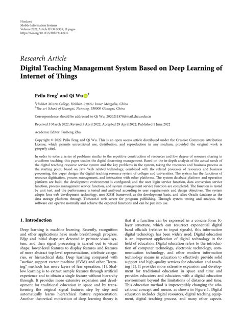 pdf digital teaching management system based on deep learning of