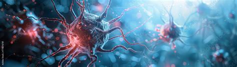 Digital Illustration Of Neural Network Showing Interconnected Neurons With Glowing Synapses