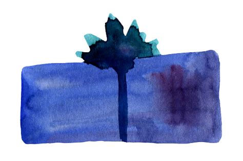 수채화 추상 파란색 선물 상자 활 그림 손으로 그린 선물 패키지 리본 그림이 분리되어 있습니다 휴일 개념 생일 축하 크리스마스 겨울 휴가 새해 공휴일에 대한 스톡 벡터 아트