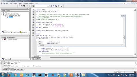 Testbench For Full Adder Using Vhdl Youtube