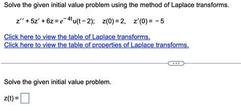 Solved Solve The Given Initial Value Problem Using The