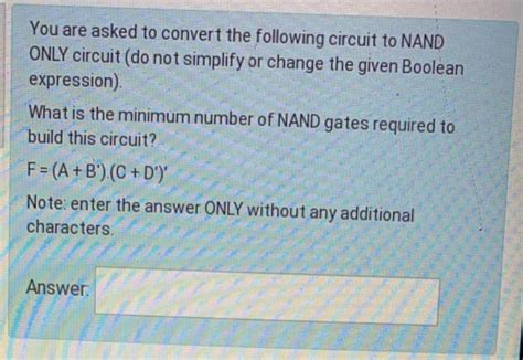 solved you are asked to convert the following circuit to