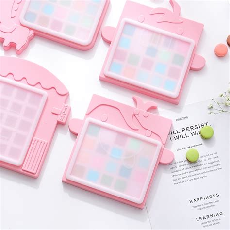 2 Pcs 뚜껑 보완 식품 퓌레 치즈와 만화 실리콘 얼음 상자 초콜릿 젤리 곰팡이 사양 소녀 파란색