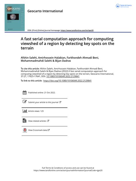 A Fast Serial Computation Approach For Computing Viewshed Of A Region