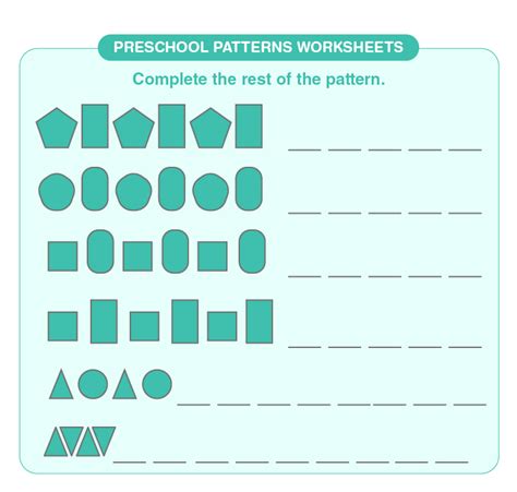 Free Printable Pattern Worksheets For Kindergarten Pdf Engaging Learning Activities