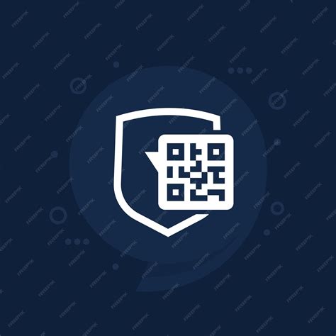 Premium Vector Secure Qr Code Payment Icon With Shield Vector