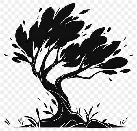 PNG Paperbark Tree Illustrated Silhouette Free PNG Rawpixel