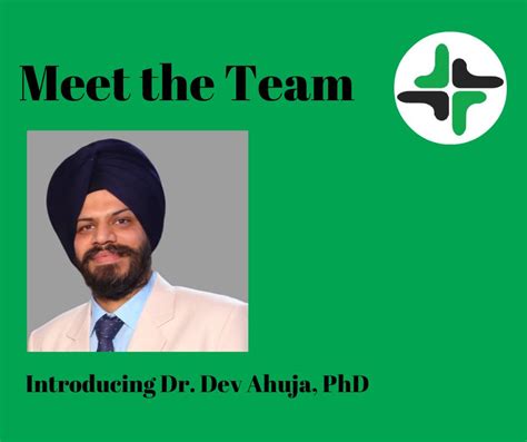 Rtw Plus On Linkedin Todays Meet The Team Focus Is On Dev Ahuja Phd Our Clinical Director