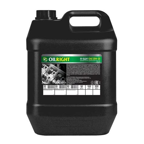 Масло моторное OILRIGHT М-8ДМ 20W-20 Минеральное 20 л 2497 купить c ...