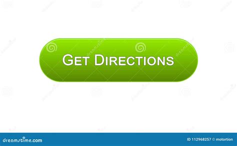 Get Directions Web Interface Button Green Color Travel Application