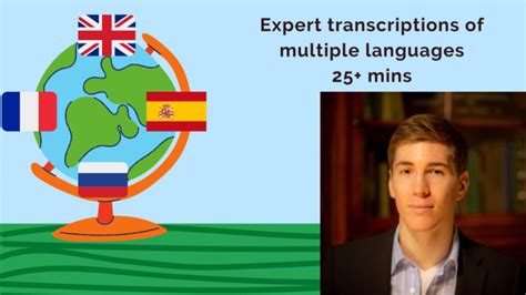 Transcribe Long Format Video And Audio In Multiple Languages By Kalininpv Fiverr
