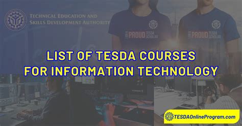 List Of Tesda Courses For Information Technology Tesda Online Program