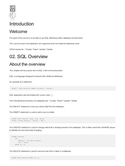 Fillable Online How To Learn Sql And Relational Database Perfectly Fax
