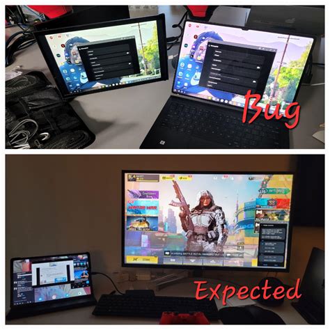 S Ultra Dual Monitor Bug Compared To S R SamsungDex