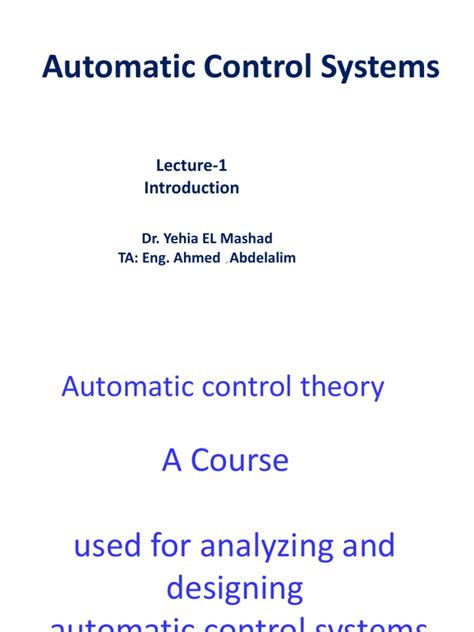 lecture 1 introduction to ac pdf pdf control theory control system