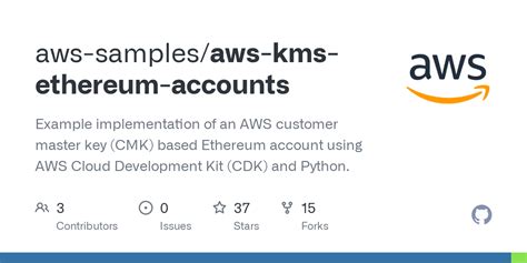 Github Aws Samplesaws Kms Ethereum Accounts Example Implementation