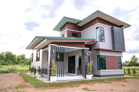 ก่อสร้างแบบบ้านโมเดิร์นชั้นครึ่ง3ห้องนอน Md08 จ ราชบุรี แบบบ้าน