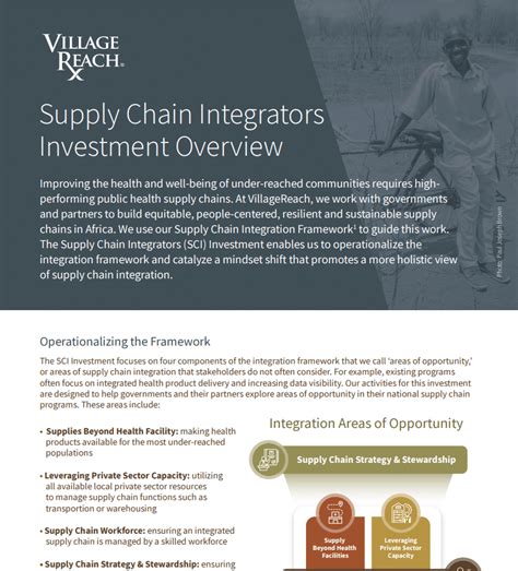 Supply Chain Integration Framework Villagereach