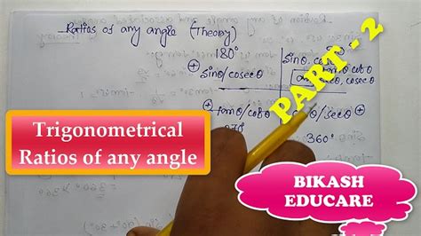 任意角度的三角比 math slove 作者：bikash educare 第 2 集