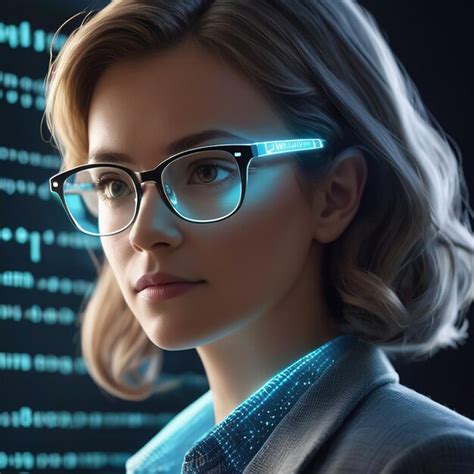Binary Code Cyber Business Woman Images With Ai Generated 1 Premium