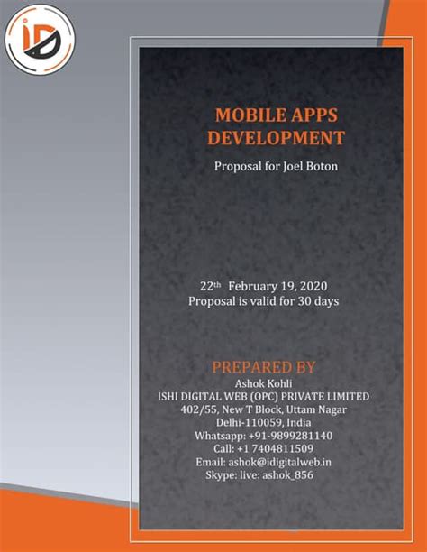 mobile app proposal pdf
