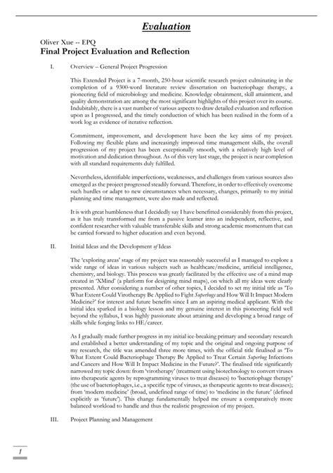 EPQ FULL MARKS 60 60 Final Project Evaluation EPQ H857 Stuvia UK