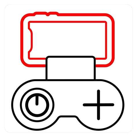 Drone Controller Icon Concept In Red Line Color 65286520 Vector Art At