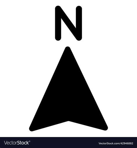 Simple North Arrow Vector
