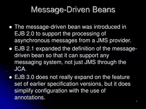 Ppt Message Driven Beans Powerpoint Presentation Free Download Id