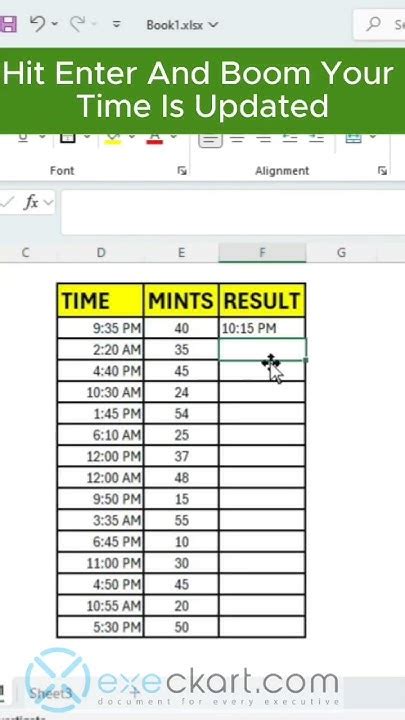 Excel Hack Add Minutes To Time In Seconds ⏱️📊exceltips Excelhacks Spreadsheetskills Youtube