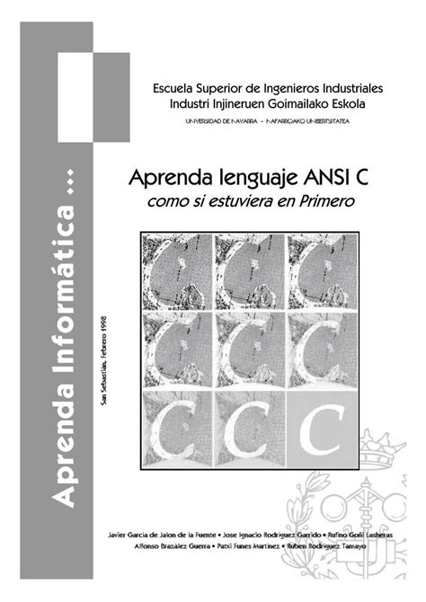 pdf de programación aprenda lenguaje ansi c como si estuviera en primero