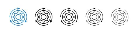Implementation Icon Set Stock Set On White Backgound Eps 10 48751690