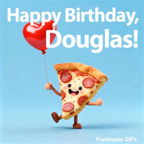 Pepperoni Pizza Slice Happy Birthday Douglas  Download On