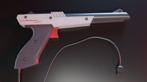 Artstation Nes Zapper Gun Lowpoly 4k Textures Game Assets