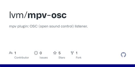 Github Lvmmpv Osc Mpv Plugin Osc Open Sound Control Listener