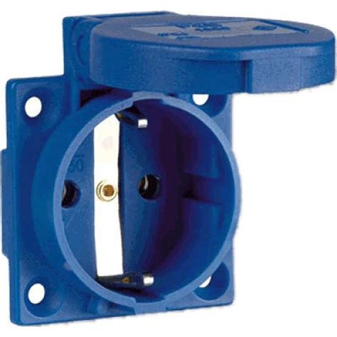 Blue Schuko Socket 16 Ampere 2 Pin 230v Ac At ₹ 350 Piece In Vadodara Id 1251122788