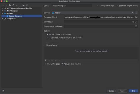 C Jetbrains Rider Debugging Docker Compose Throws Exception Name Or