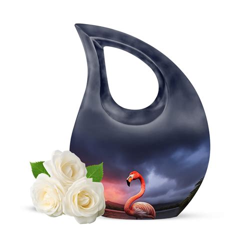 Muktive Flamingo Theme Cremation Urn For Men And Women Decorative