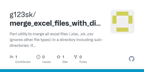 github g123sk merge excel files with different column names perl