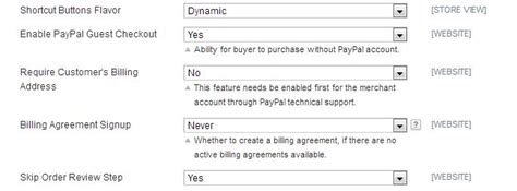 paypal error message selected payment type is no magento forums