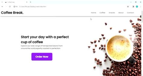 How I Created Coffee Break Website Using Html Rathika S Posted On The Topic Linkedin