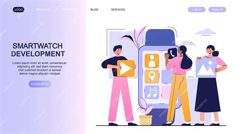 Premium Vector Smartwatch Development Concept