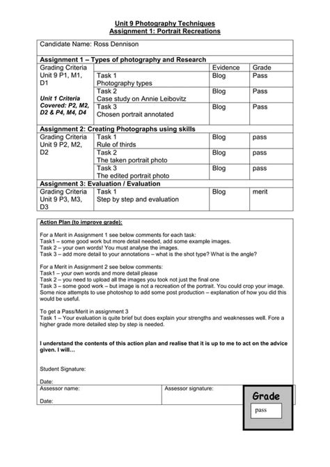 Unit 9 Assignment 1 Marking Sheet Portrait Recreations Ross Dennison Pdf Unit 9 Assignment 1 Marking Sheet Portrait Recreations Ross Dennison Pdf