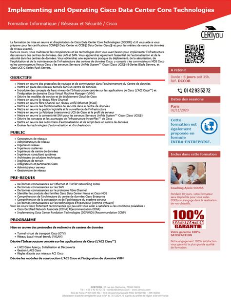 Dccor Formation Implementing And Operating Cisco Data Center Core Technologies Pdf