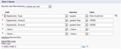 My Salesforce Notes Workflow Rules Filter Logic In Force Com